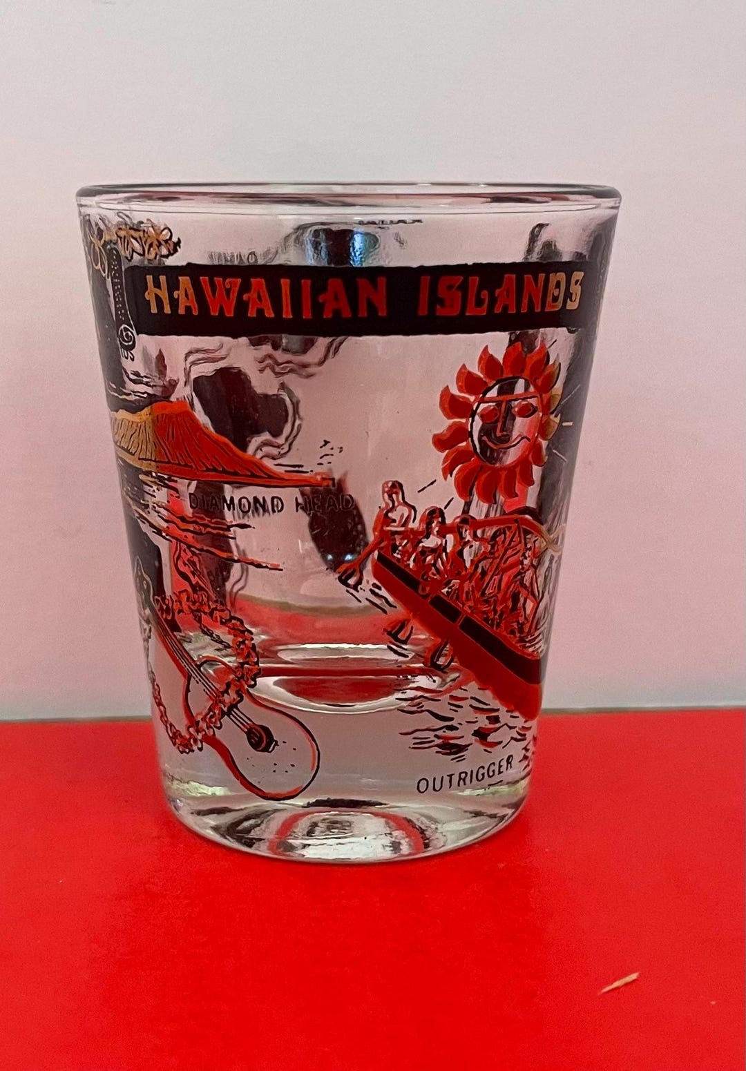 Vintage Hawaiian Island Shot Glass - Etsy