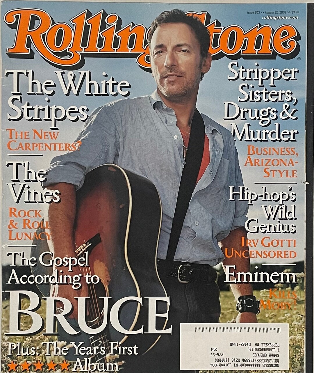 Rolling Stone Magazine Bruce Springsteen August 22, 2002 - Etsy