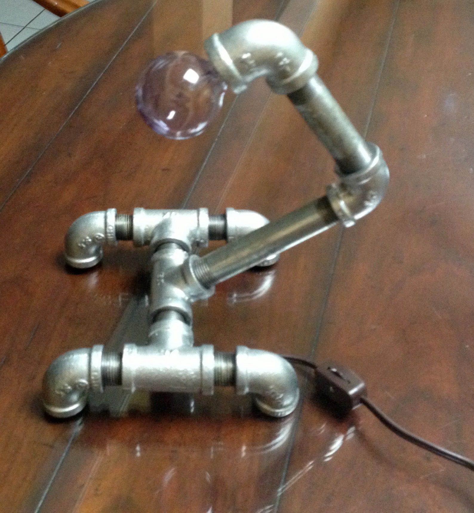 Industrial Galvanized Pipe Desk Lamp / Steam Punk - Etsy