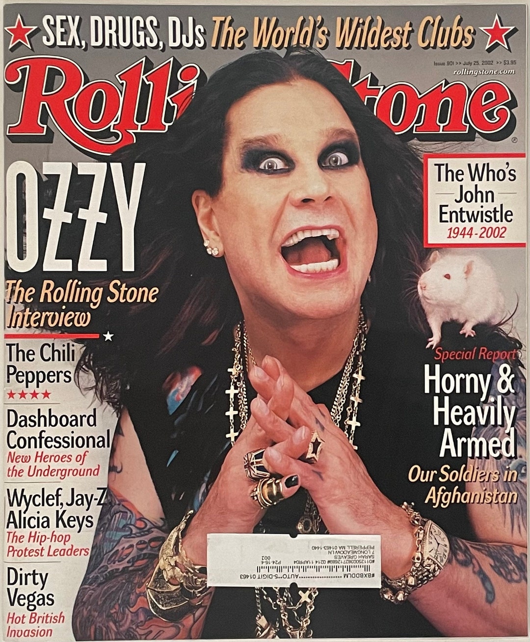 Rolling Stone Magazine #901 Ozzy Osbourne July 25, 2002 - Etsy