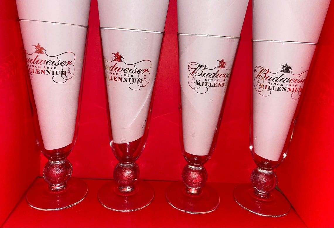 Budweiser Millennium Limited Edition GP Pilsner Beer Glasses - 2000 ...