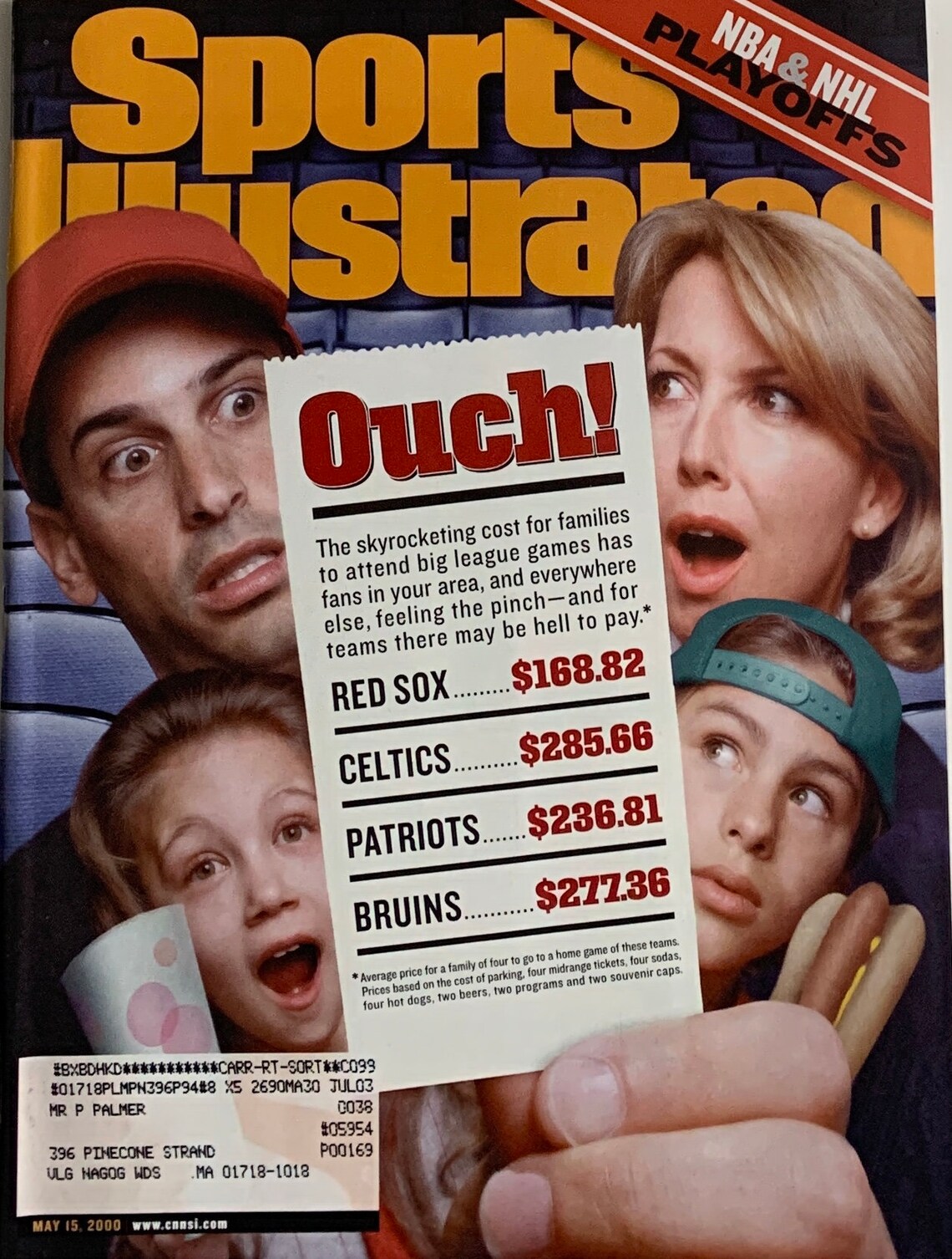 Collectible Sport Illustrated Magazine NBA & NHL Playoff Ouch May 15 ...