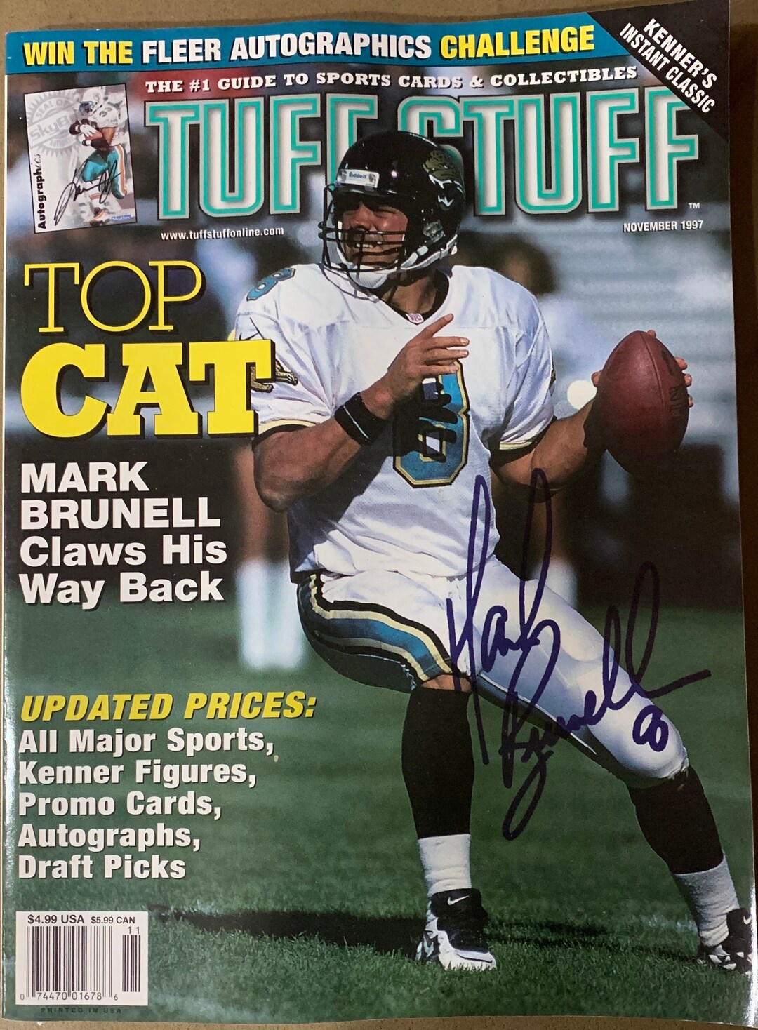 Tuff Stuff Magazine November 1997 Jacksonville Jaguars Mark Brunell ...