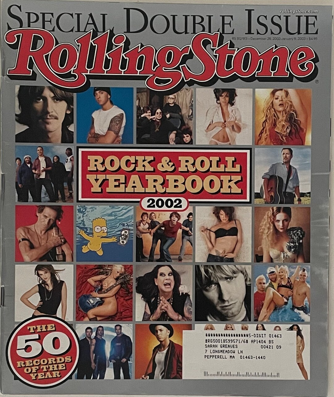 Rolling Stone Magazine Yearbook December 26, 2002 - January 9, 2003 - Etsy