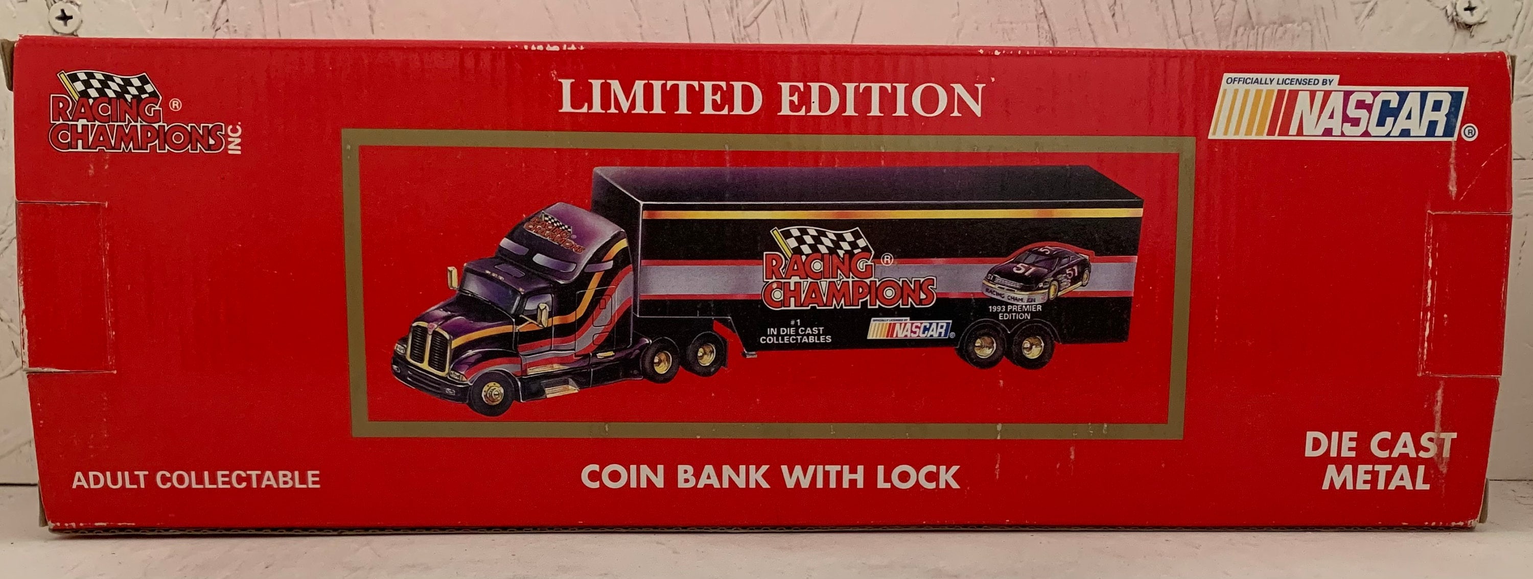 Racing Champions Nascar Limited Edition Coin Bank With Lock - Etsy