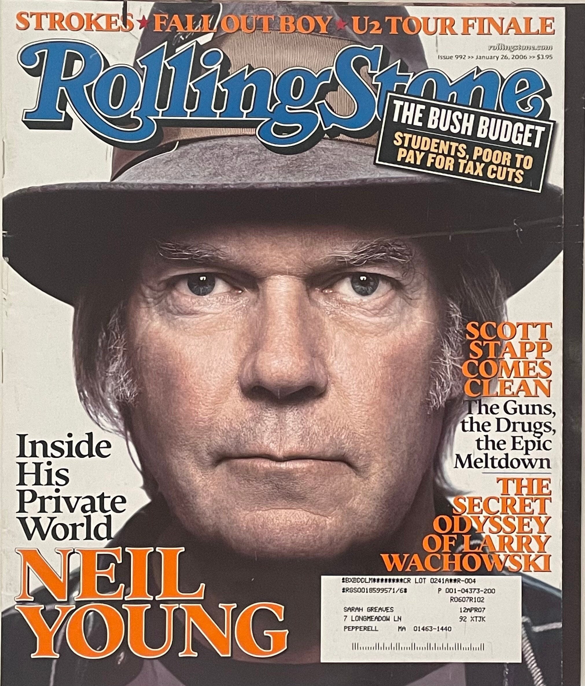 Rolling Stone Magazine #992 Neil Young January 26, 2006 - Etsy