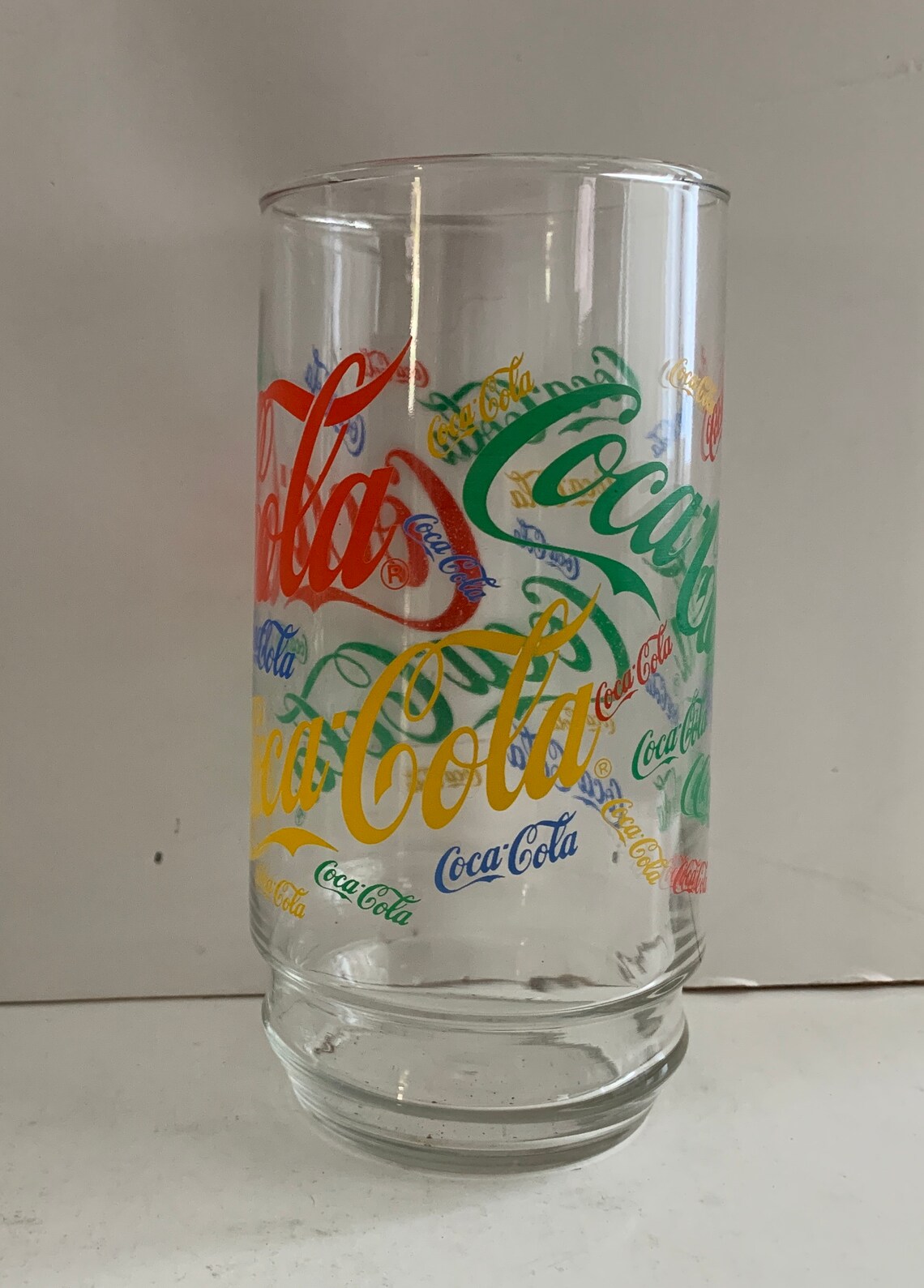 Coca Cola Multi Colored Drinking Glass Lot of 6 | Etsy