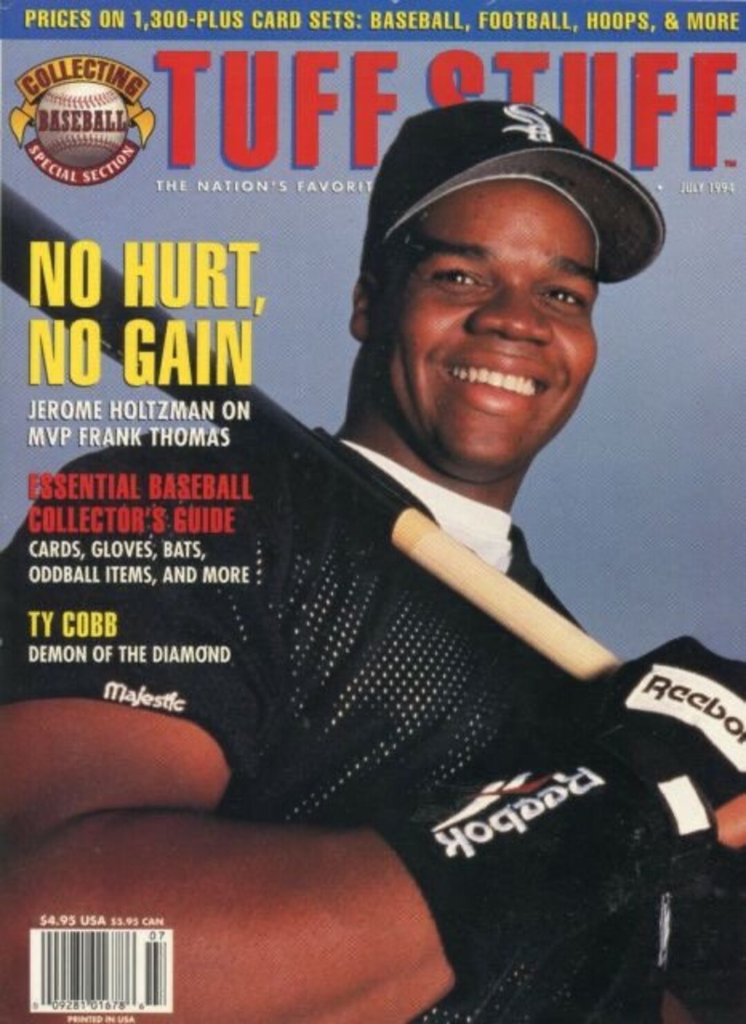 Tuff Stuff Magazine July 1994 Chicago White Sox Frank Thomas - Etsy