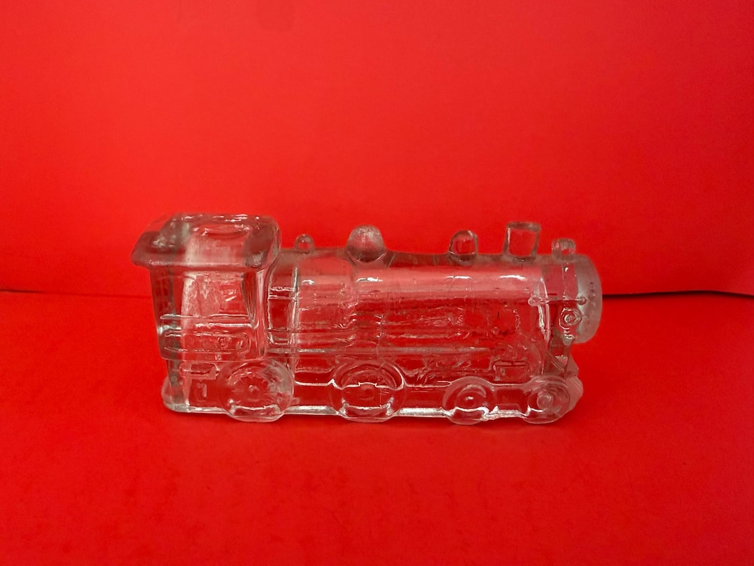 Vintage Glass Candy Container Locomotive Train - Etsy
