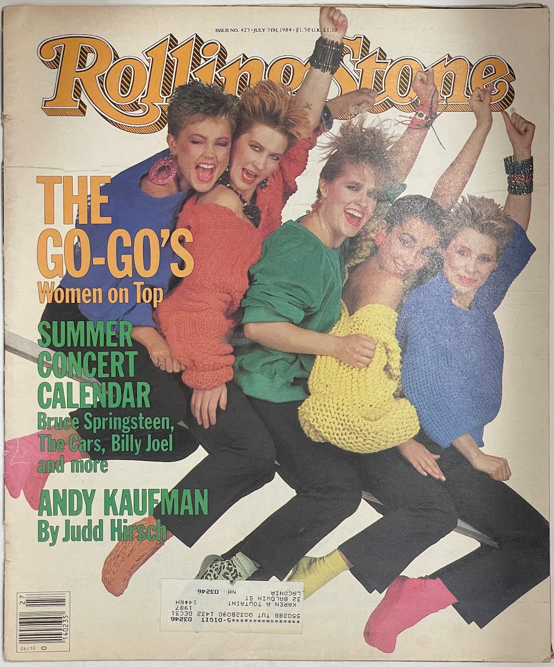 Rolling Stone Magazine the Go-go's Issue 425 July 5, 1984 - Etsy