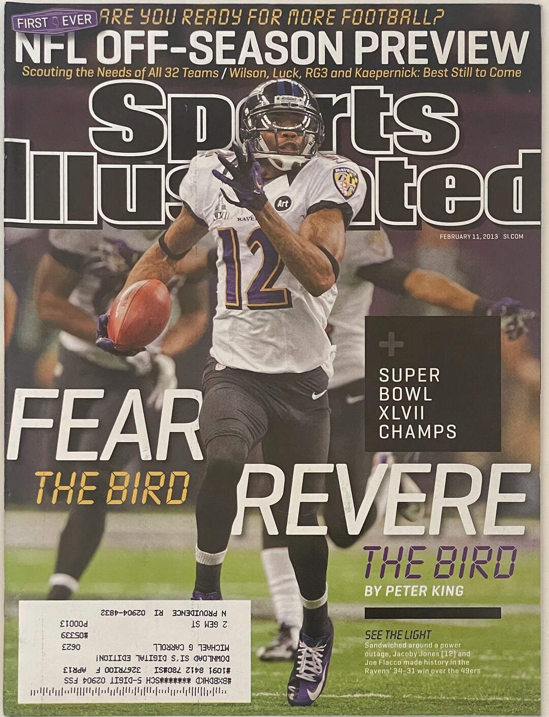 Sports Illustrated Magazine February 11, 2013 Baltimore Ravens Jacoby ...