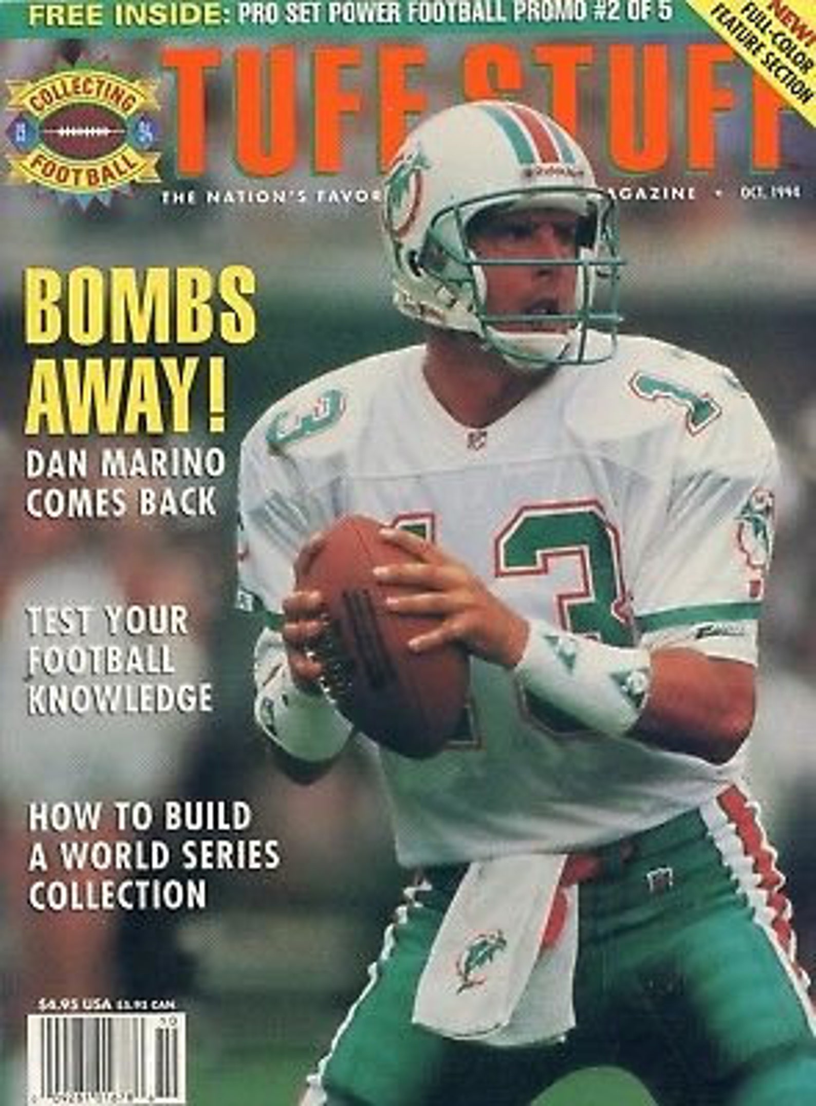Tuff Stuff Magazine October 1994 Miami Dolphins Dan Marino - Etsy