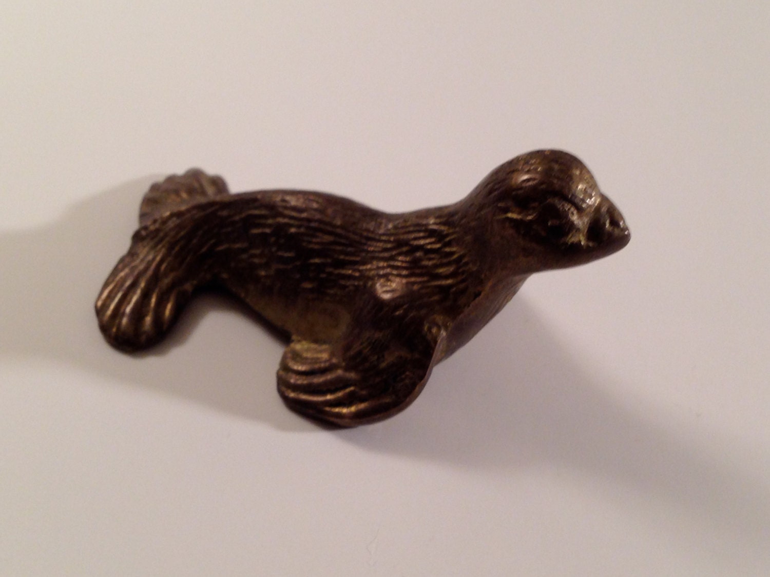 Vintage Solid Brass Sea Lion Figurine - Etsy