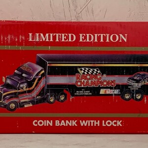 Racing Champions Nascar Limited Edition Coin Bank With Lock, Diecast ...