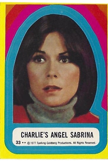 Vintage Charlie's Angels 1977 Topps Trading Card Sticker 33 Charlie's Angel Sabrina - Etsy