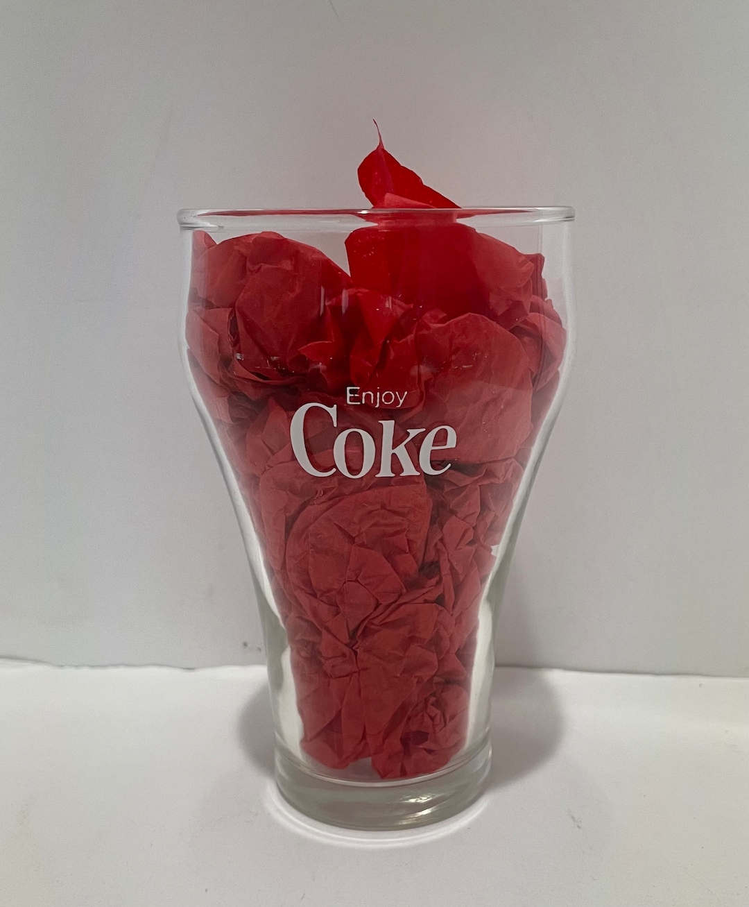 Vintage Enjoy Coke Coca-cola Bell Fountain Glass 12 Oz - Etsy