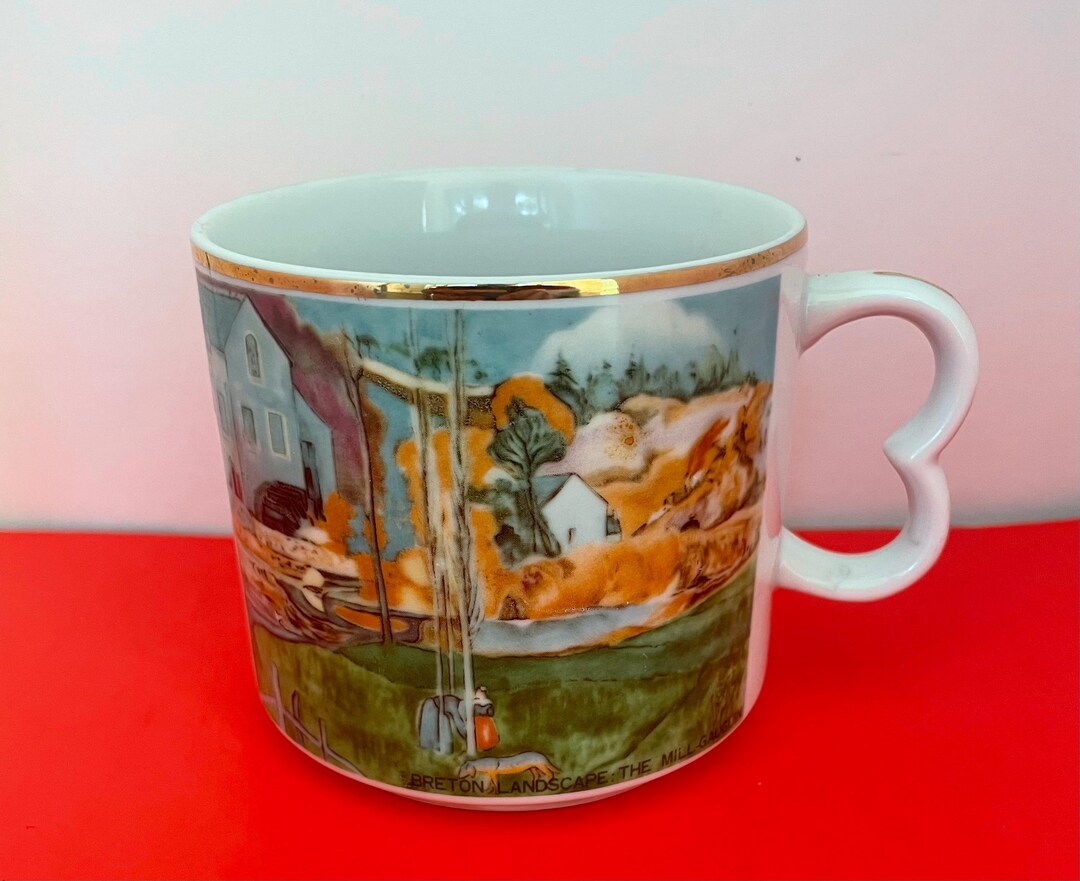 Vintage Rossini Porcelain Metallic Gold Rim Coffee Mug /cup Made in ...