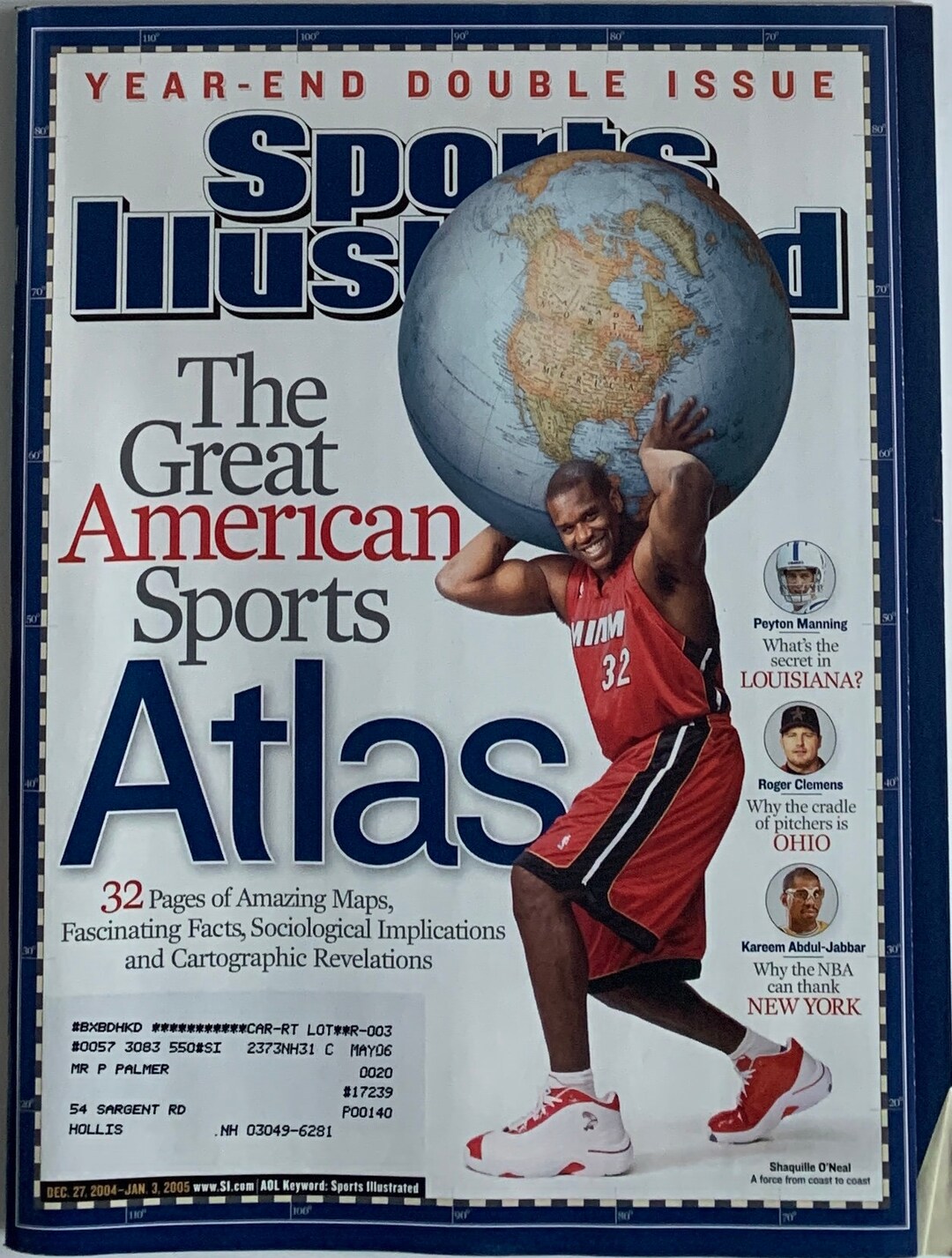 Collectible Sport Illustrated Magazine Shaquille O'neal Miami Heat the ...