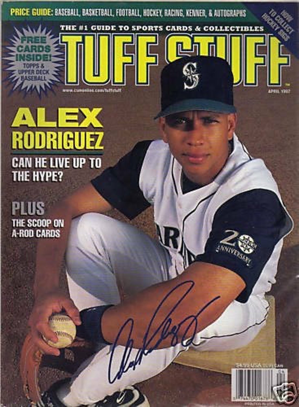 Tuff Stuff Magazine April 1997 Seattle Mariner Alex Rodriguez - Etsy