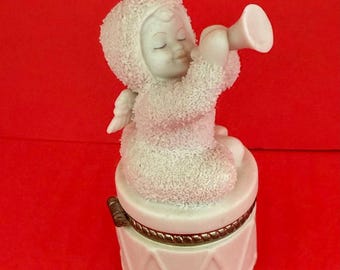 Vintage Department 56 Snowbabies Hinged Box ~ Sunny Side up ~ Year 1999 ...