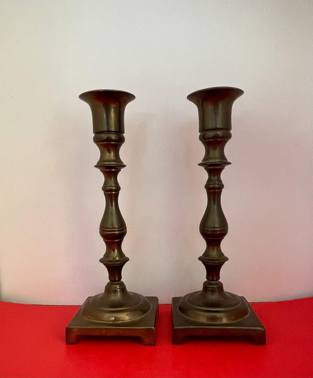 19th Century Russian Shabbat Brass Candlesticks - Set of 2 - Etsy