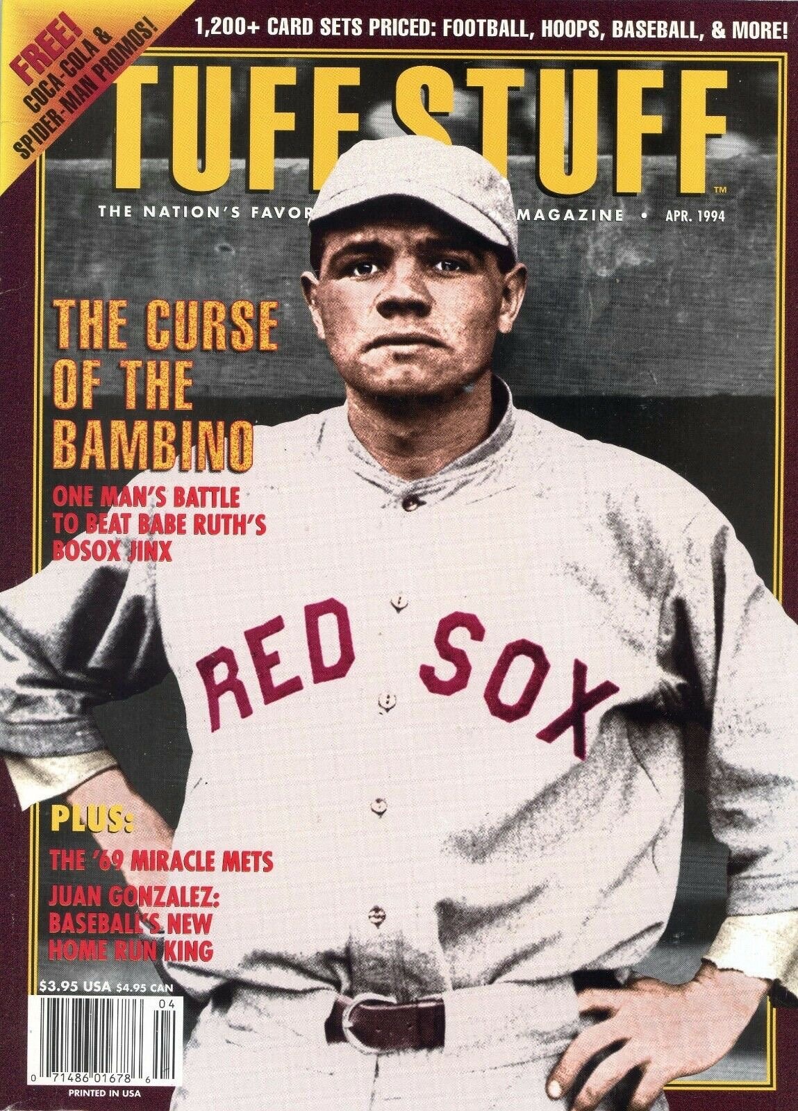 Tuff Stuff Magazine April 1994 Babe Ruth Front Cover - Etsy