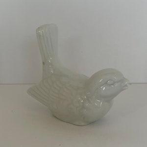 Decorative White Ceramic Bird - Etsy