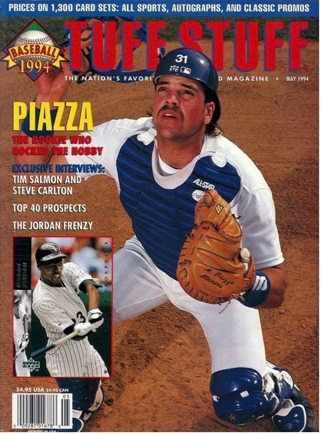 Tuff Stuff Magazine May 1994 Los Angeles Dodgers Mike Piazza Front 