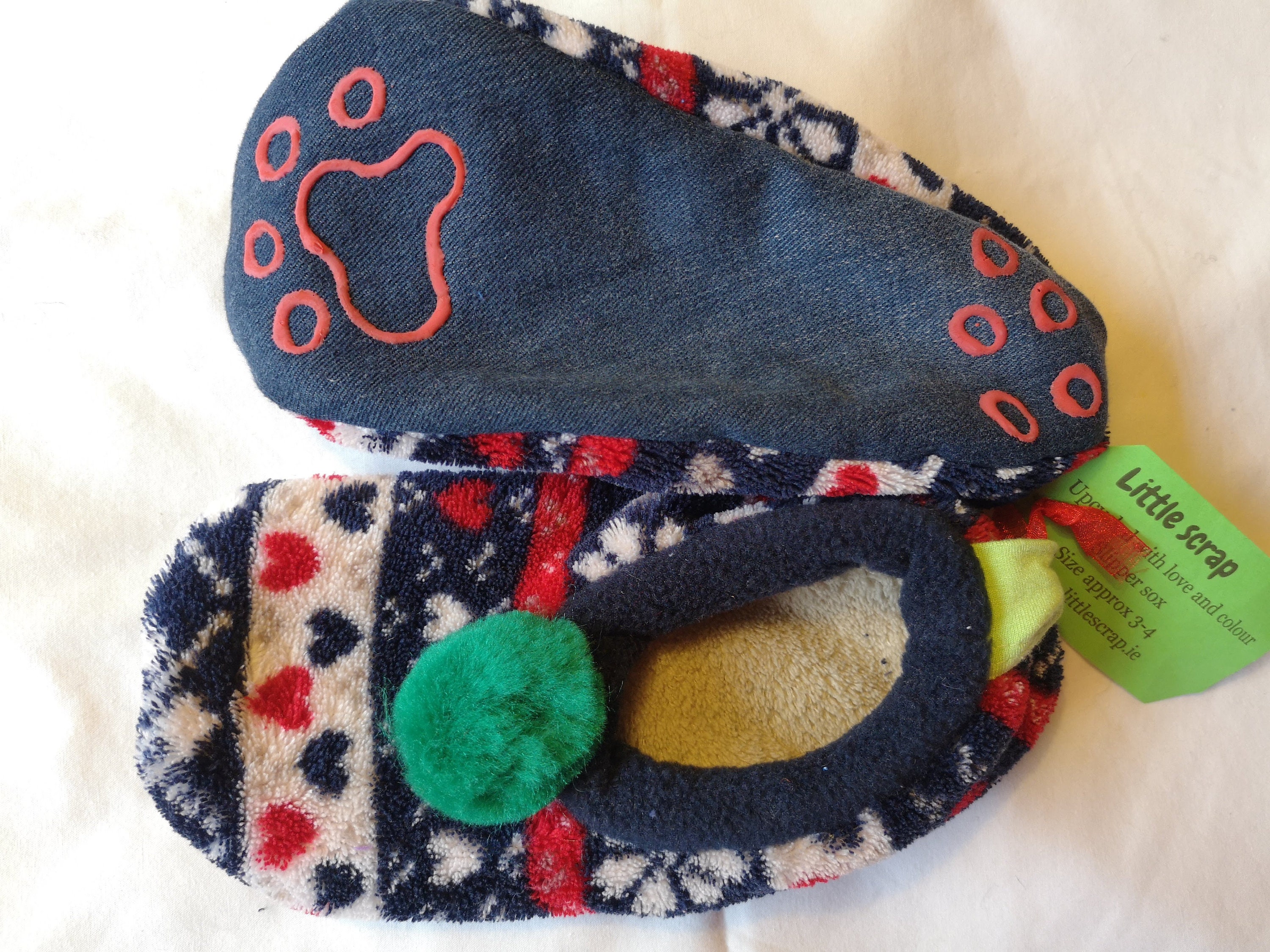Fabric Slippers small size eu 3-4 | Etsy