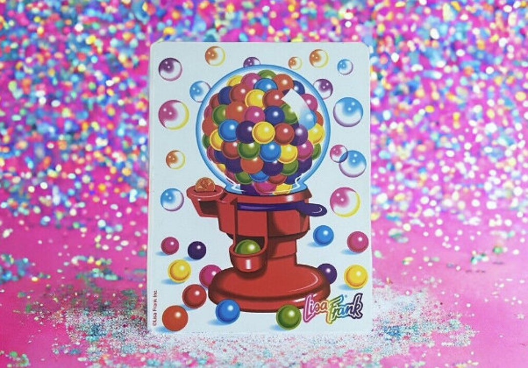 Vintage 1990's Lisa Frank 3x4 Gumball Machine Collectible Character ...