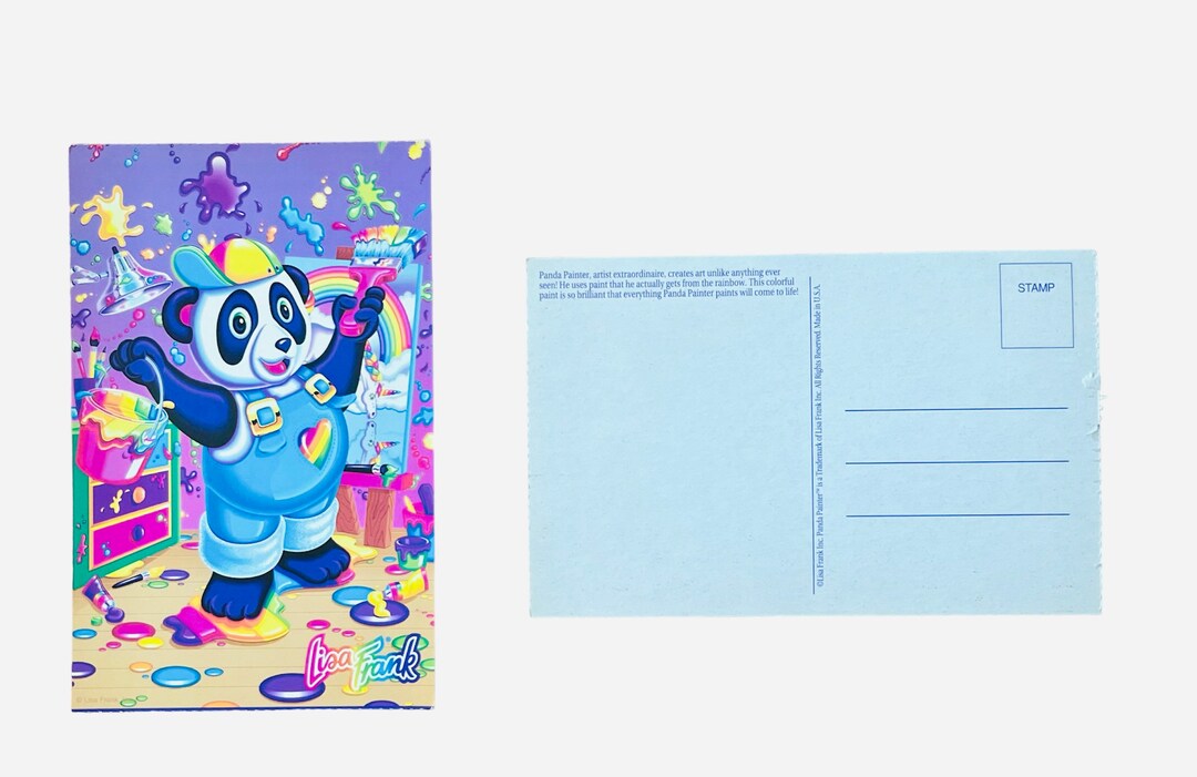 Vintage 1990's Lisa Frank 'panda Painter' Postcard - Etsy