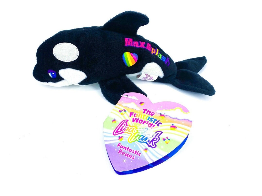 Vintage 1990's Lisa Frank max Splash Beanie Plush Orca Whale W/tags ...