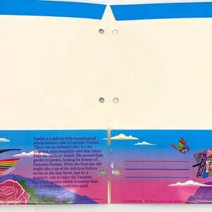 Vintage Lisa Frank dashly Hummingbird 3 Hole 2 Pocket Folder - Etsy