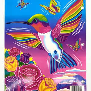 Vintage Lisa Frank dashly Hummingbird 3 Hole 2 Pocket Folder - Etsy