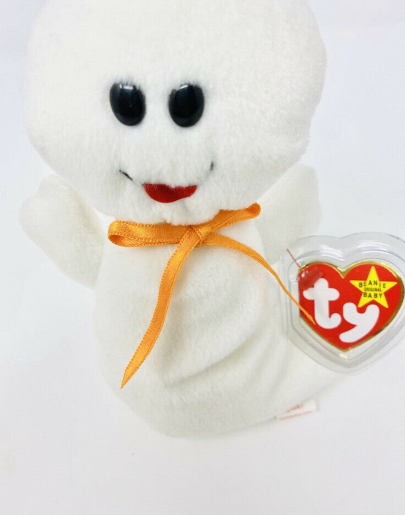 Vintage 1995 TY spooky Ghost Beanie Baby P.V.C. - Etsy