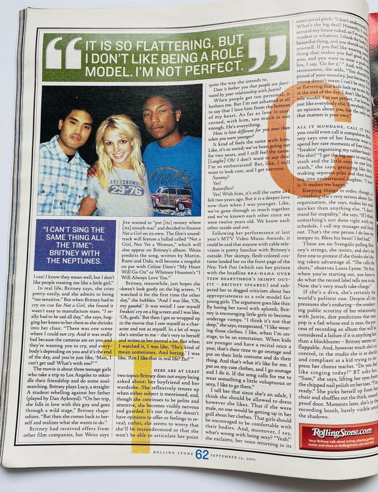 Britney Spears Rolling Stone 2001