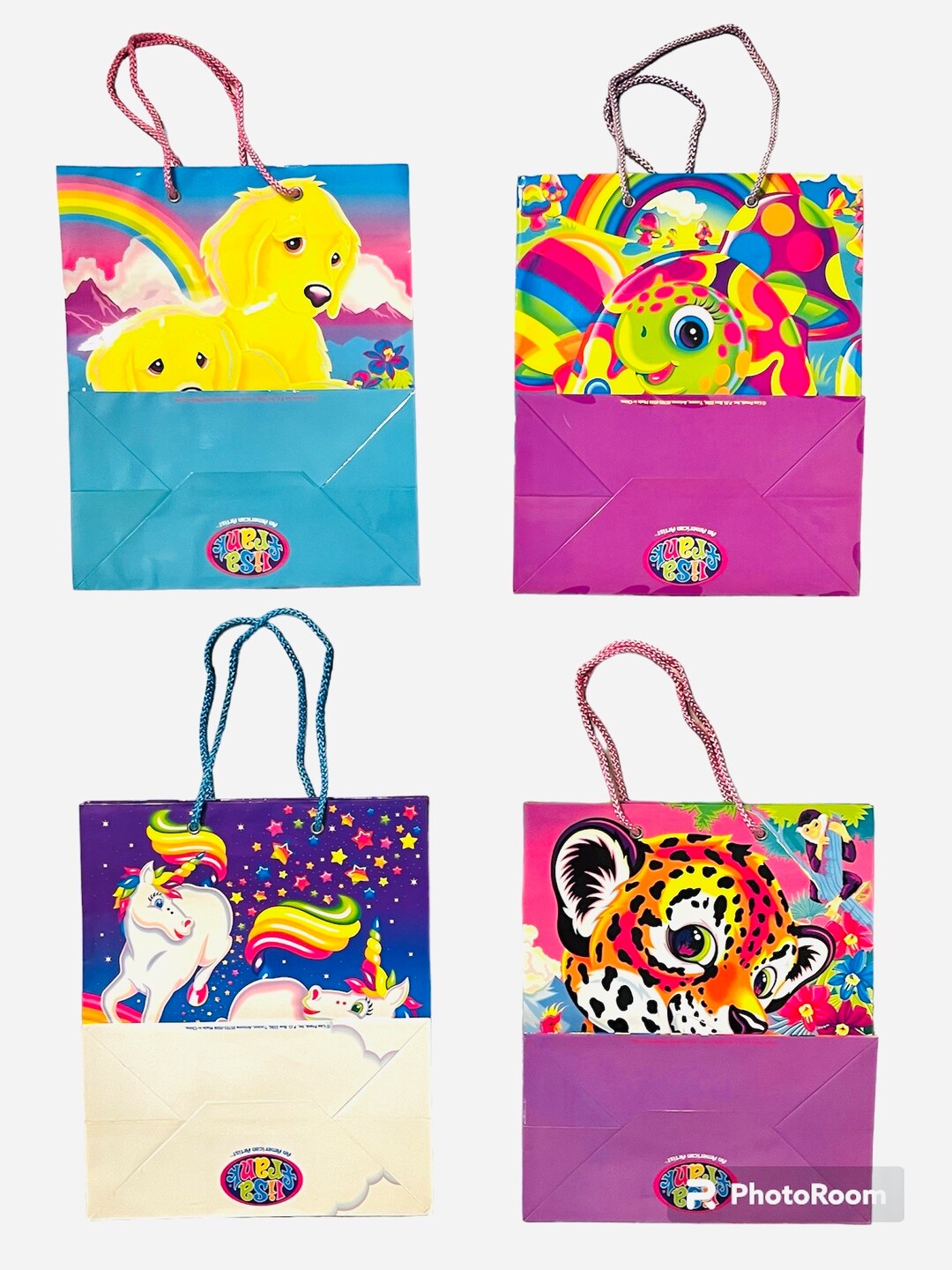 Vintage Lisa Frank Collectible Gift Bags Markie Unicorn, Hunter Leopard ...