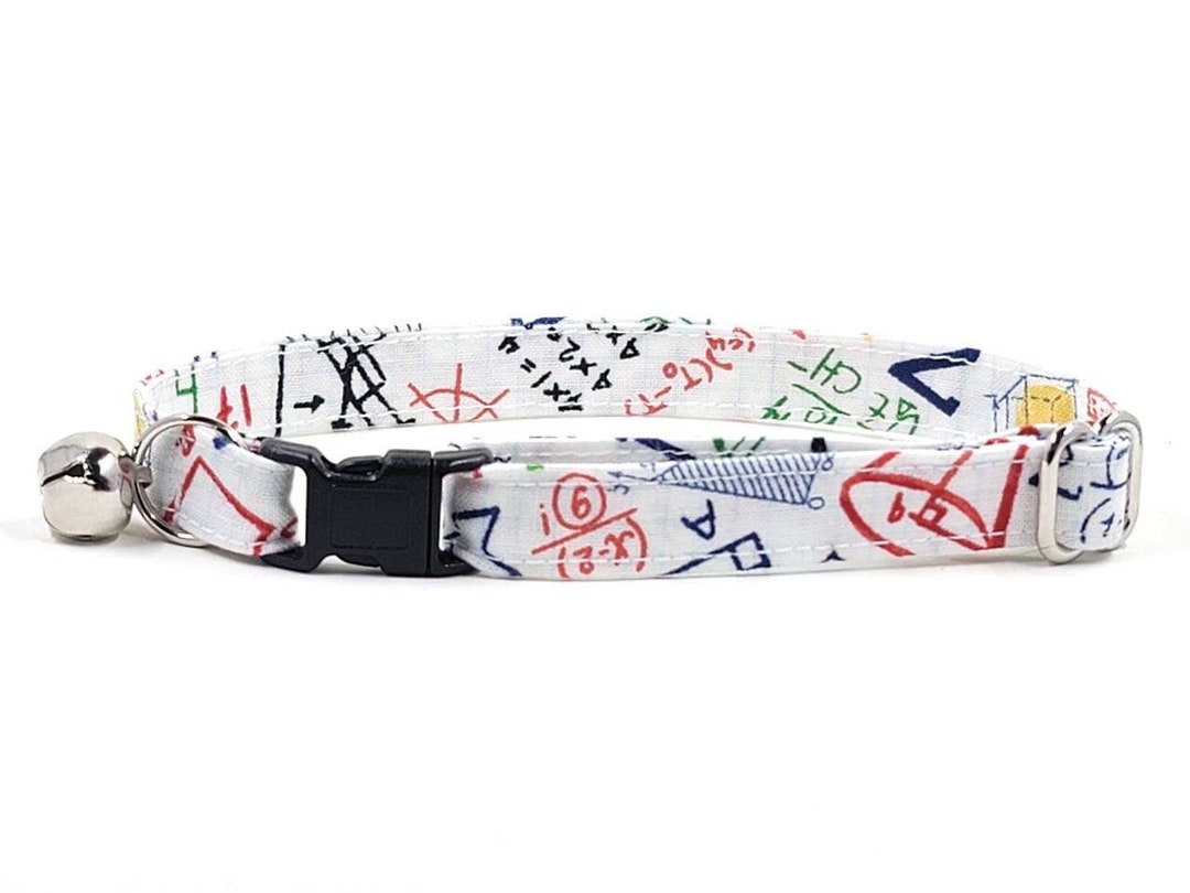 Mathematics Cat Collar With Bell, Small Kitten to Large Cat Sizes ...