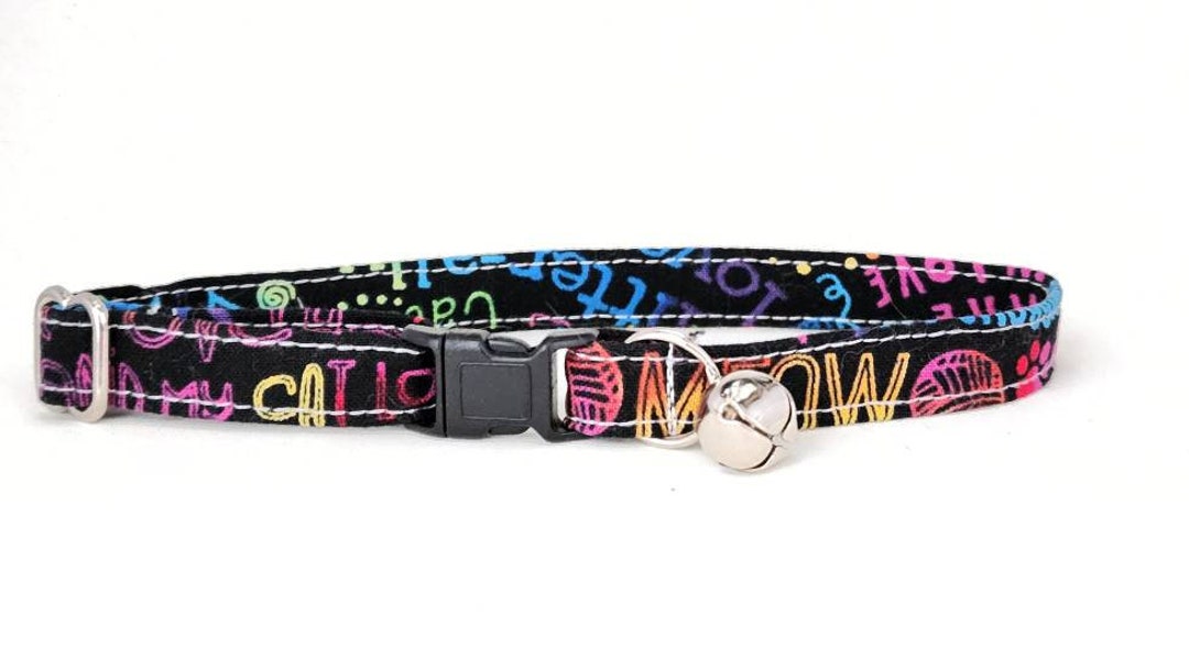 Meow Kitten Collar for Cats With Opt Bell, Adjustable Small to Large ...