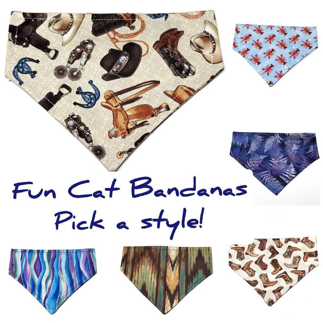 Personalized Cat Bandana: Over the Collar, Kitten Size Available - Etsy