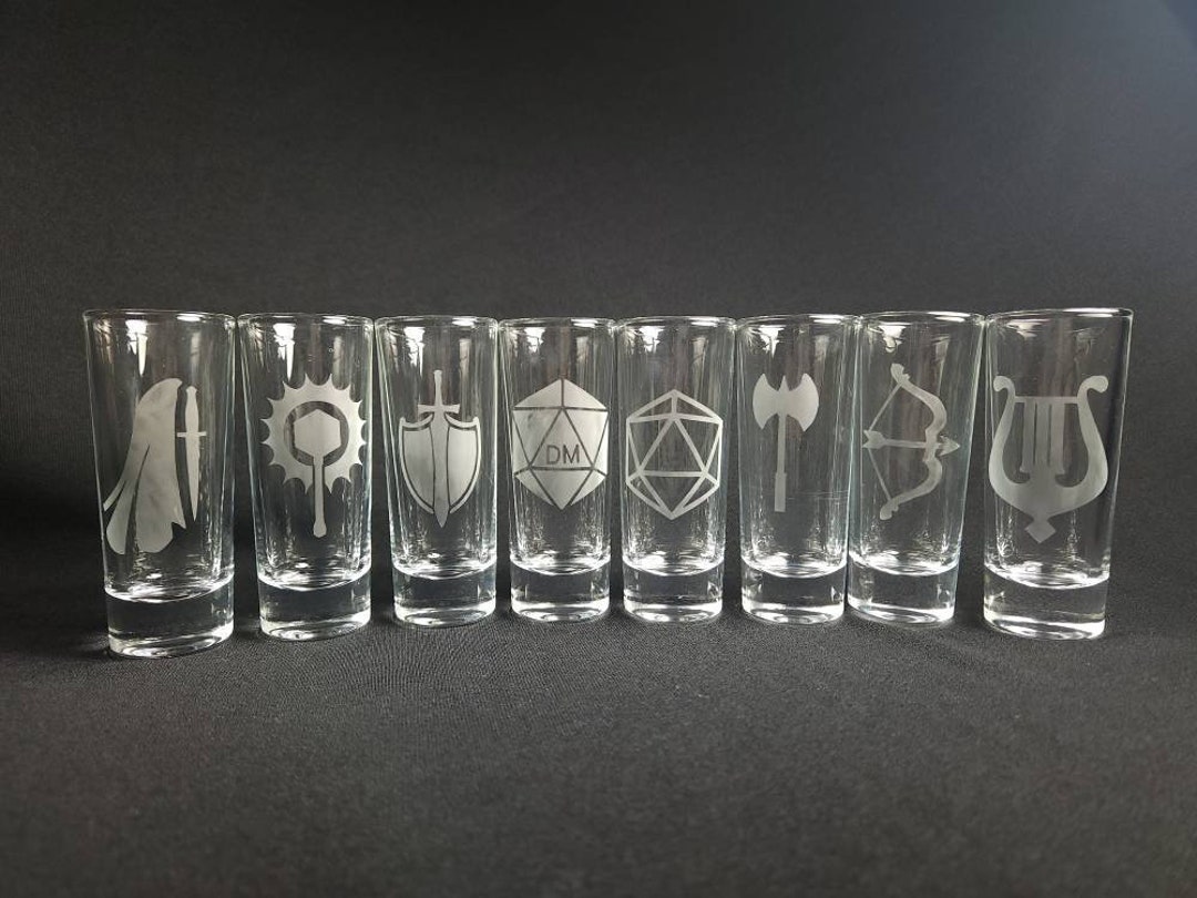 Dnd Class Double Shot Glass - Etsy