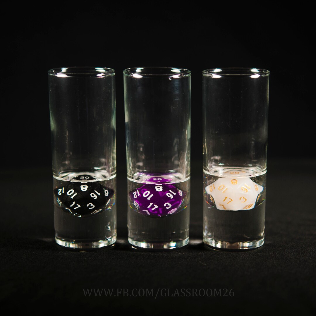 SINGLE Custom D20 Shot Glass - Etsy