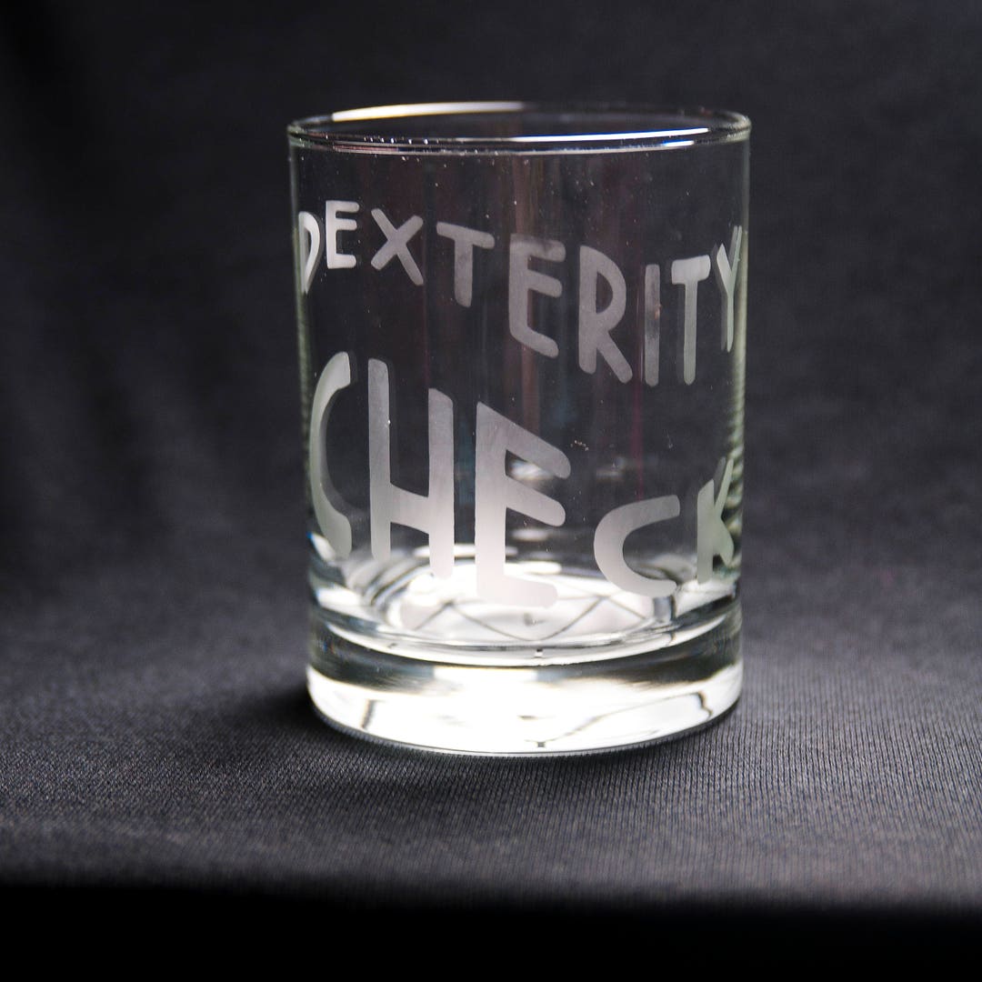 Dexterity Check - Natural 1 D&D Cocktail Glass Whiskey Tumbler - Etsy