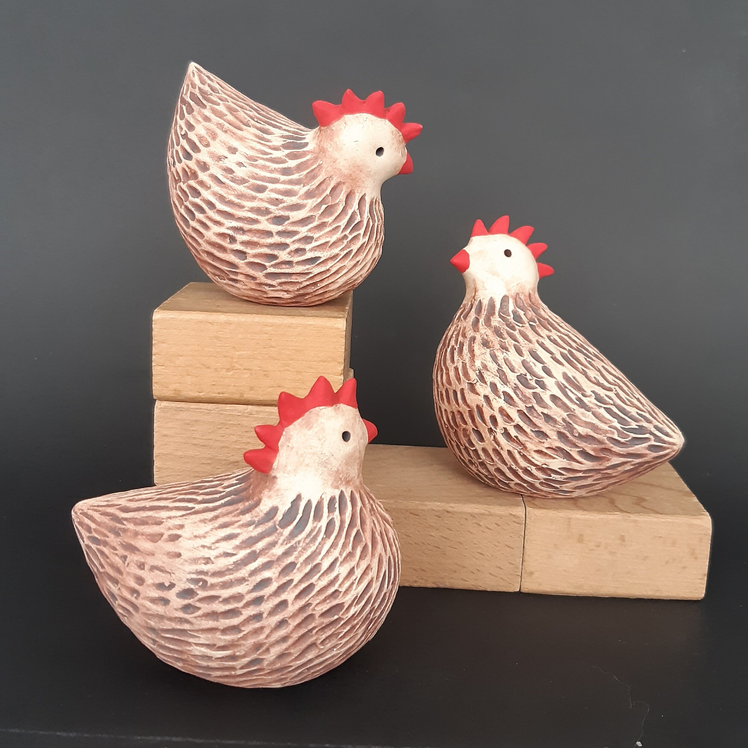 Funky Punky Chicken Handmade Ceramic Hen - Etsy UK