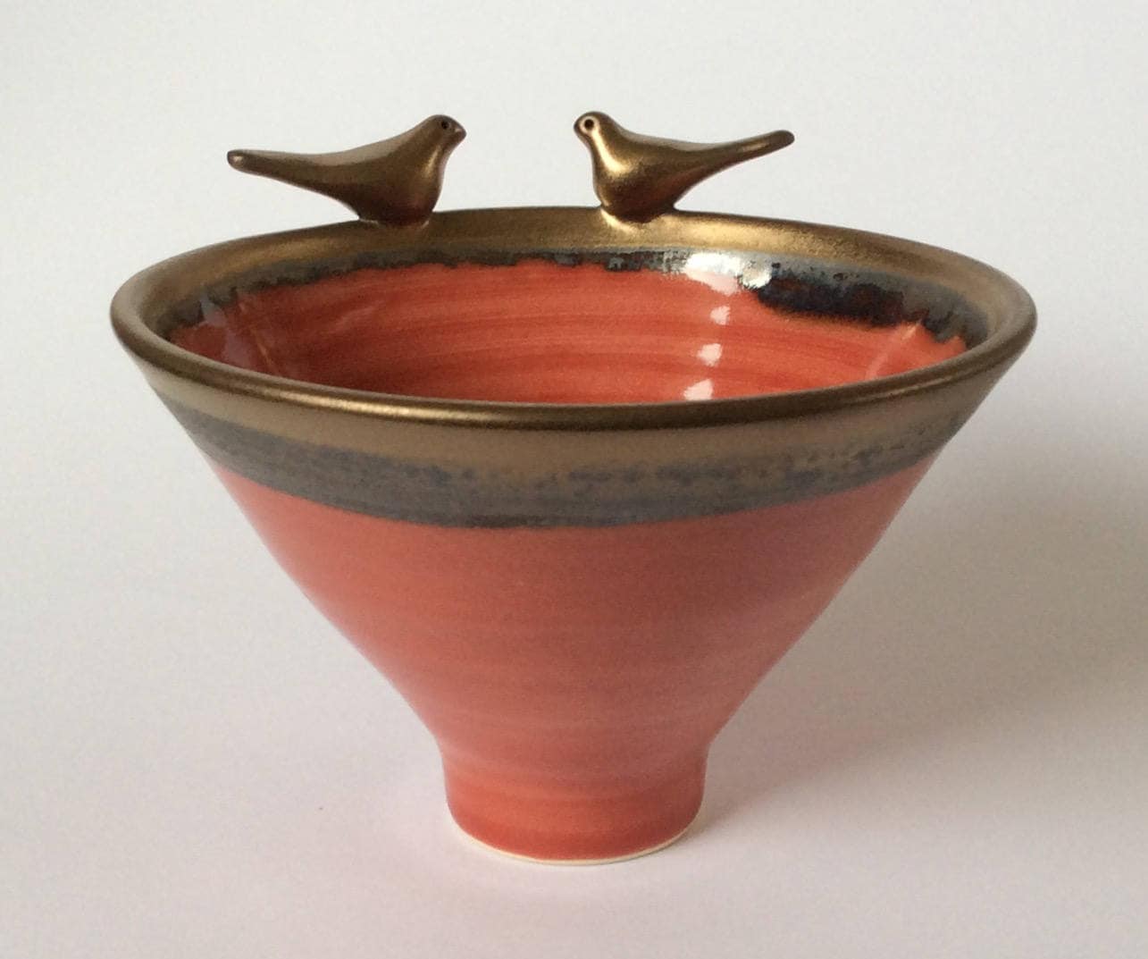 Bird Bowl - Handmade Ceramic Snowy Blues - Etsy