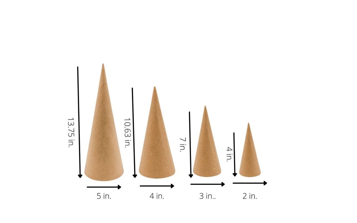 Paper Mache Craft Cones Variety Pack - Etsy