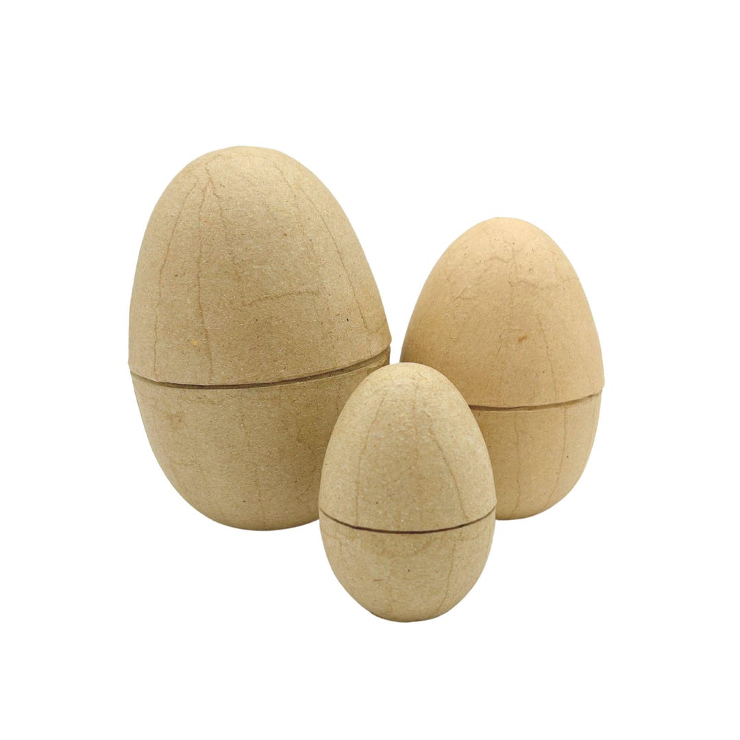 Paper Mache Nesting Easter Egg Boxes in Three Sizes-for Crafting, Party ...