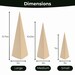 3 PCS Paper Mache Triangle Craft Cones Open Bottom Cardboard Cones for ...