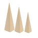 3 PCS Paper Mache Triangle Craft Cones Open Bottom Cardboard Cones for ...