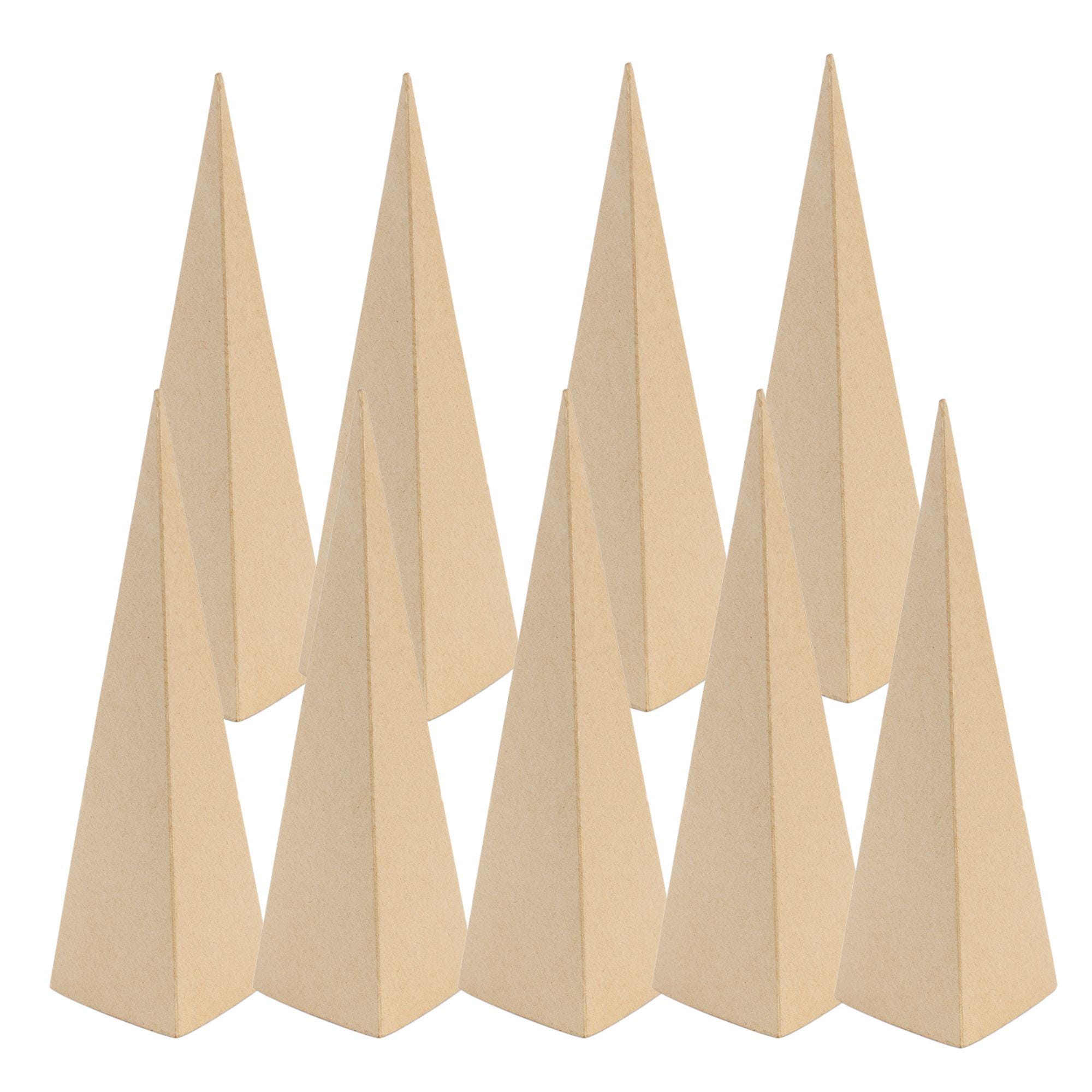 XL- DIY Paper Mache Triangle Craft Cones Oversize Set-18 X 6 Inches ...